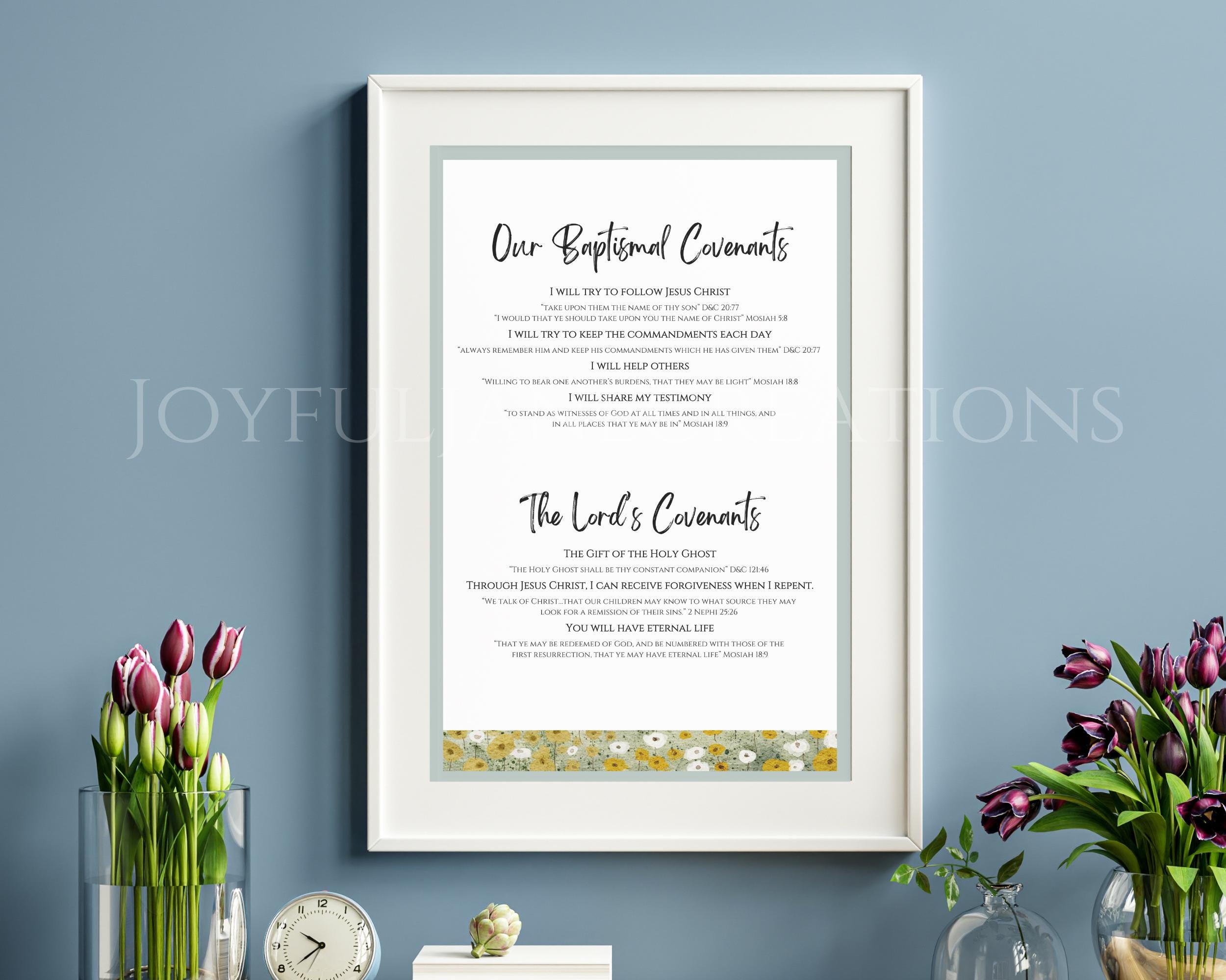 Baptism Covenants, LDS Baptism Gift Printable, Primary Gift, LDS ...