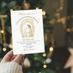 LDS Sacrament Meeting Christmas Program Invitation Customizable ...