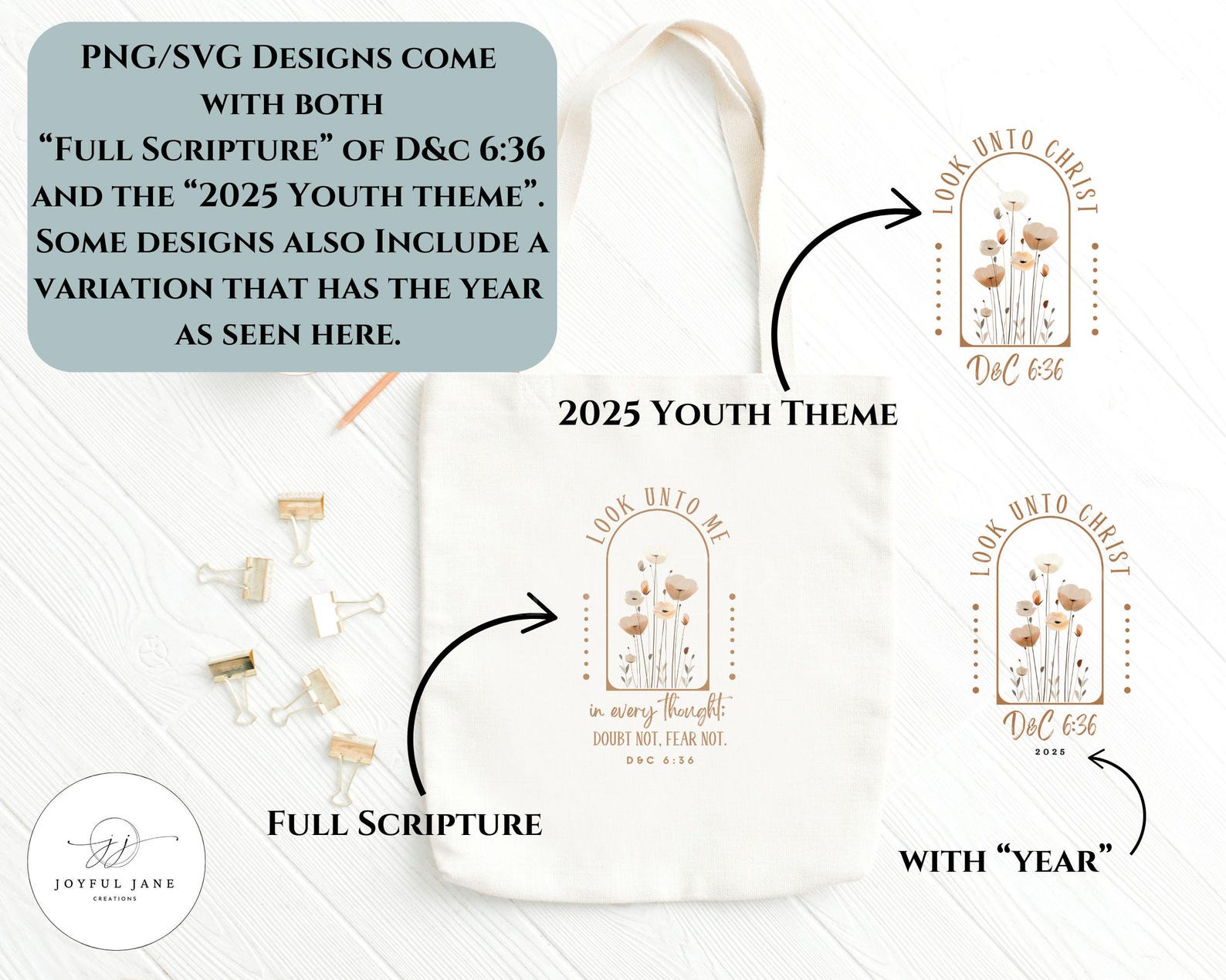 LDS Youth Theme 2025 Look Unto Christ D&C 6:36 SVG PNG Logo Young Women ...