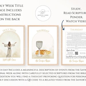 LDS Holy Week Study Cards, Easter Story Printables, Holy Week Countdown ...