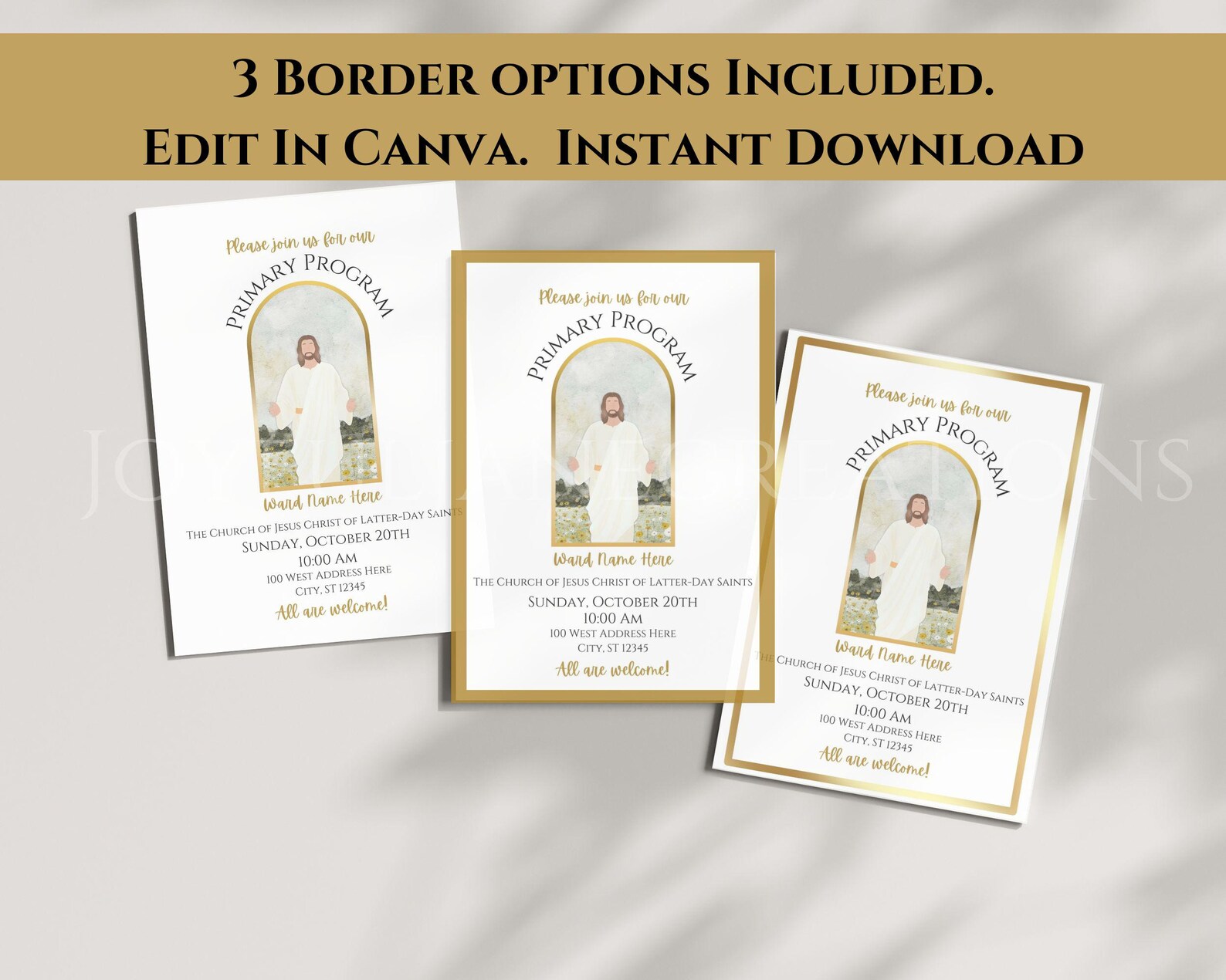 LDS Primary Program Invitation Customizable, Primary Sacrament Meeting ...