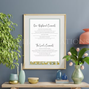 Baptism Covenants, LDS Baptism Gift Printable, Primary Gift, LDS ...