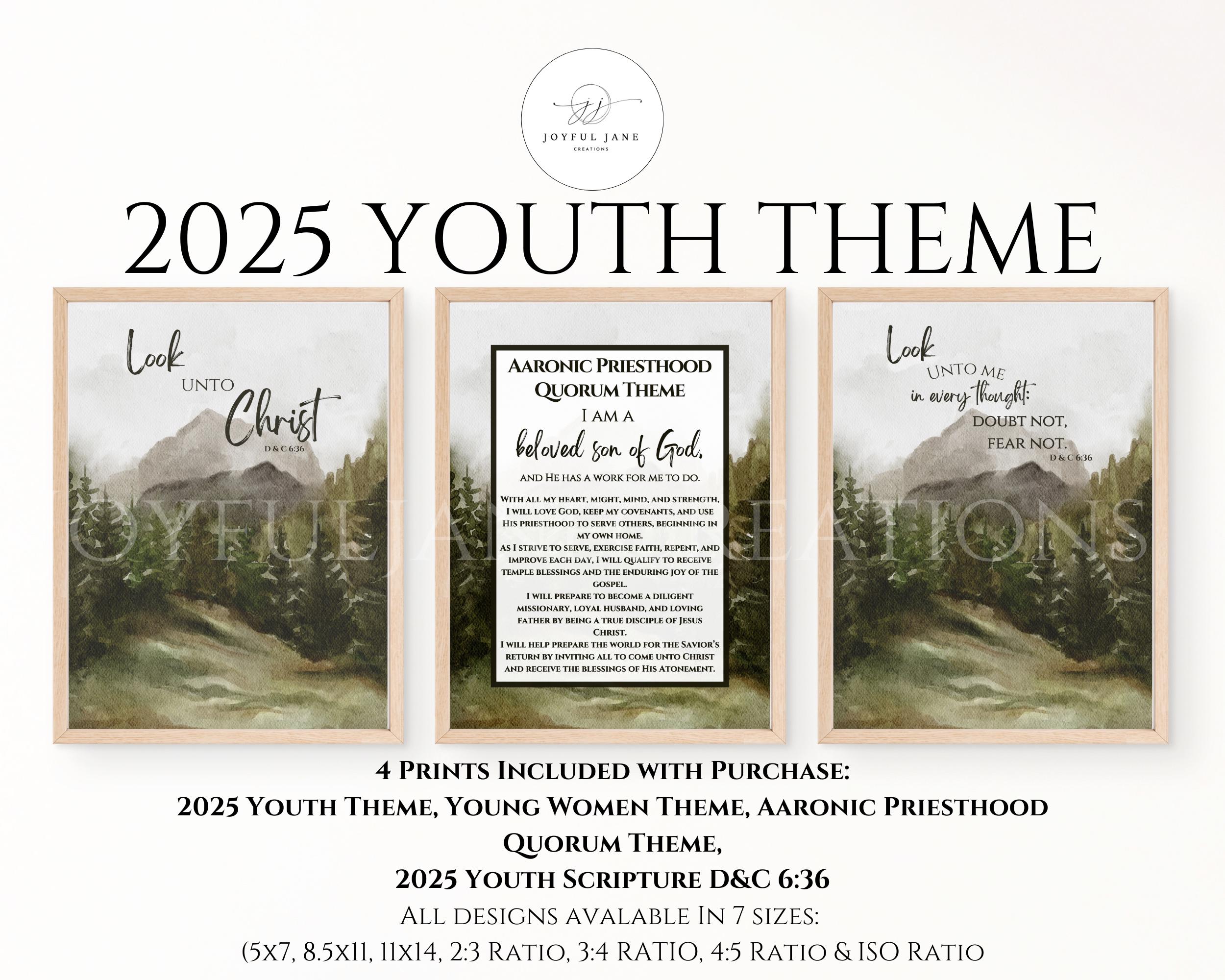 LDS Youth Theme 2025 Look Unto Christ D&C 6:36, Aaronic Priesthood ...
