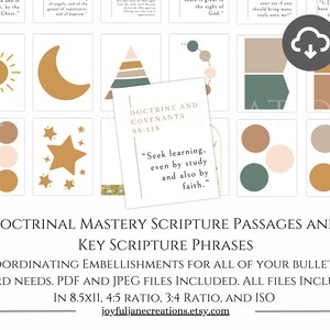 LDS Bulletin Board Kit, Seminary D&C Doctrinal Mastery Posters and Key ...