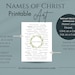 Names of Christ Printable, Christian Gift, Instant Download, Christmas ...