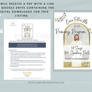 LDS Primary Program Script Completely Customizable 2025 Doctrine & Covenants Primary Sacrament ...