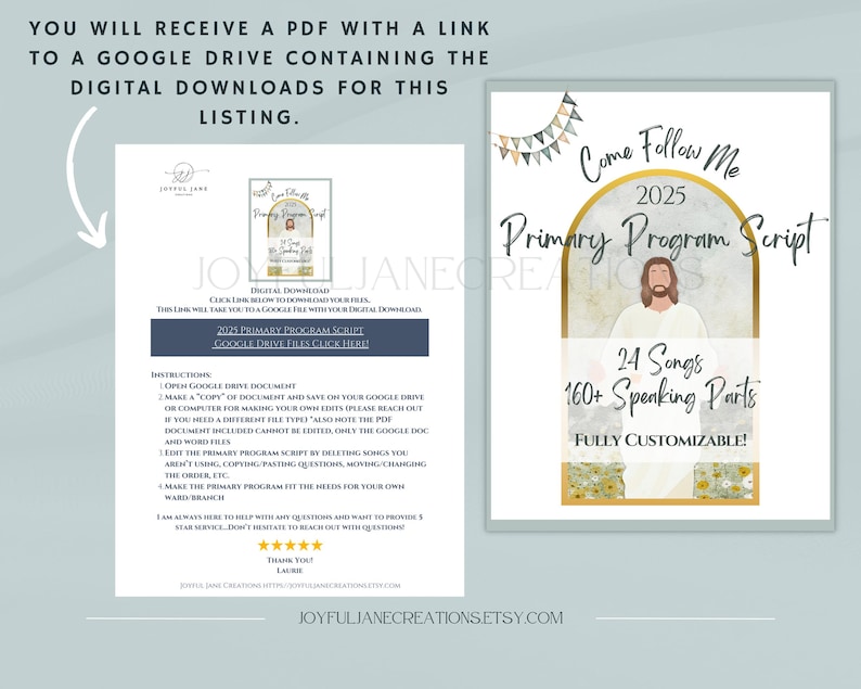 LDS Primary Program Script Completely Customizable 2025 Doctrine ...