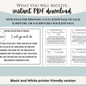Book of Mormon Scripture Mastery, Printable Scripture Memorization ...