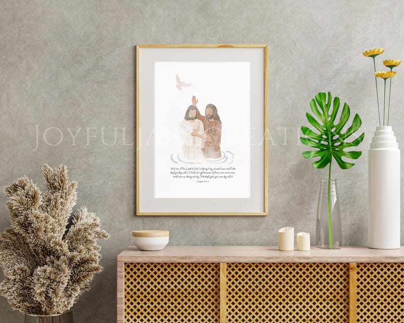Jesus Faithful Christianity, LDS Primary Bulletin Jesus Baptism Art ...