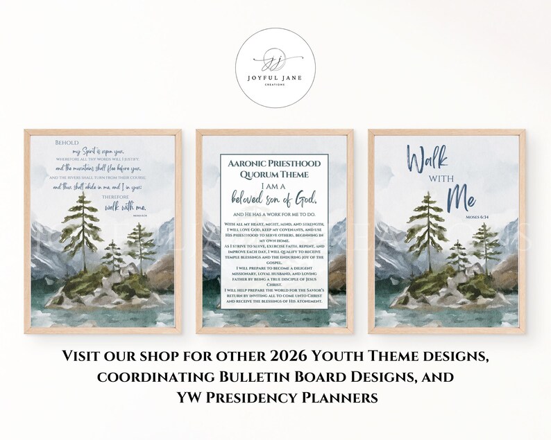 LDS Youth Theme 2026, Walk With Me Moses 6:34, Aaronic Priesthood Theme ...