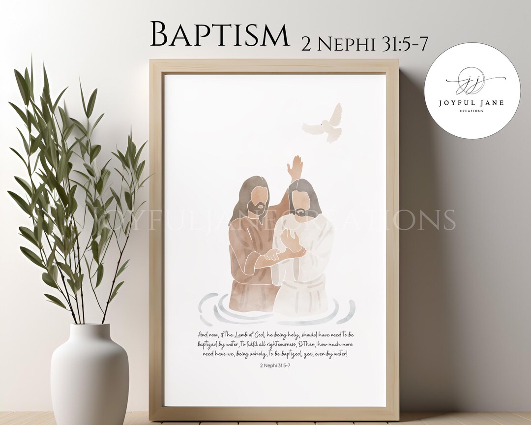 Jesus Faithful Christianity, LDS Primary Bulletin Jesus Baptism Art ...