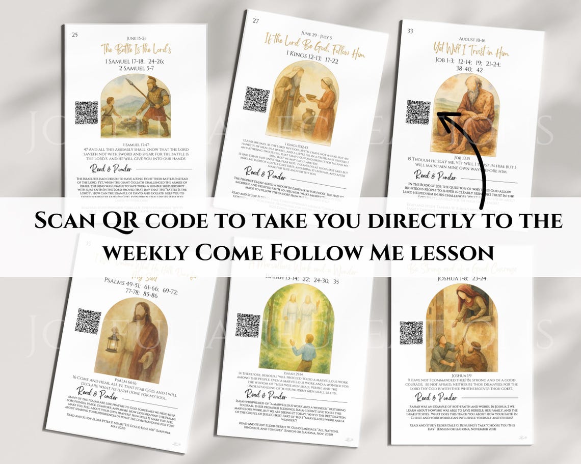 2026 Come Follow Me Old Testament Cards | LDS Scripture Study Cards ...