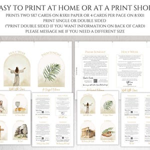 LDS Holy Week Study Cards, Easter Story Printables, Holy Week Countdown ...