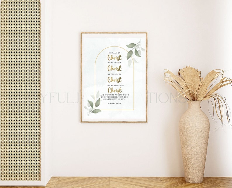 Book of Mormon Scripture Art "come Follow Me" 2 Nephi 25:26 We Talk of ...