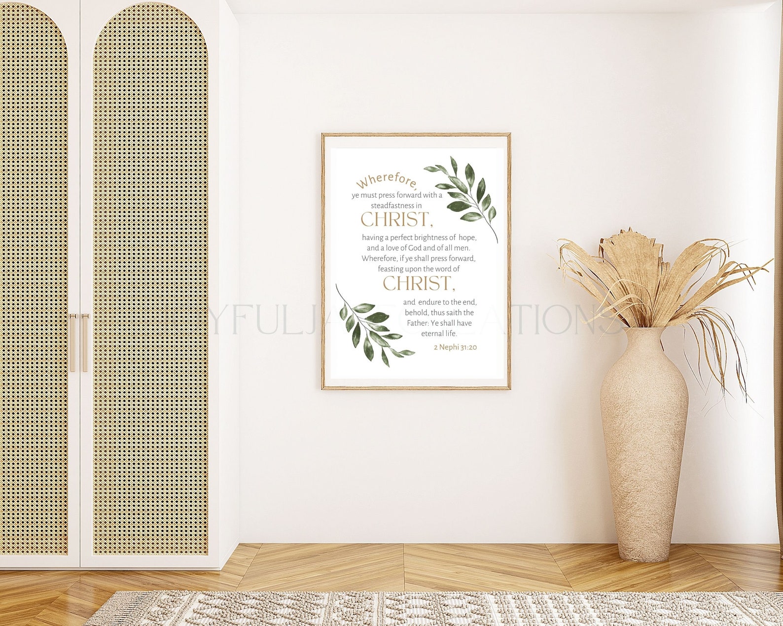 Book of Mormon Scripture Art 2 Nephi 31:20 Feasting Upon the Word of ...