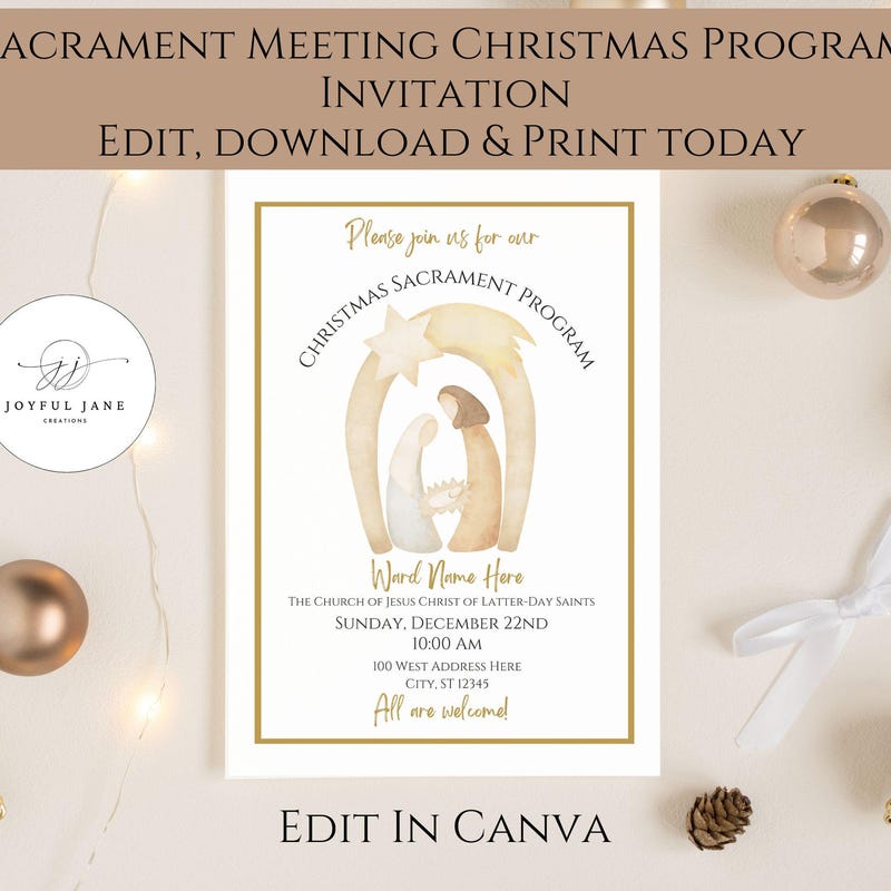 Lds Christmas Program 2025 - Etsy