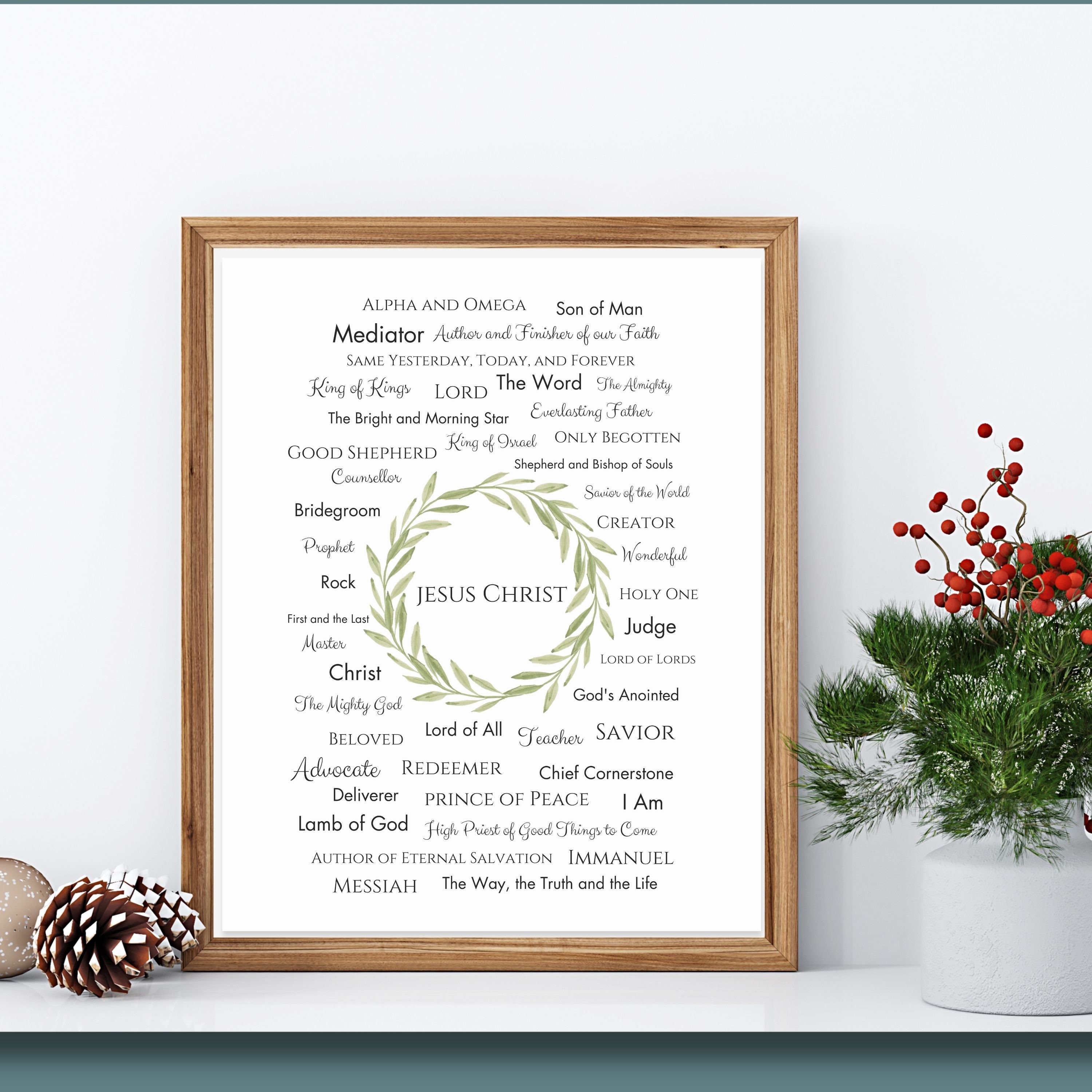Names of Christ Printable, Christian Gift, Instant Download, Christmas ...