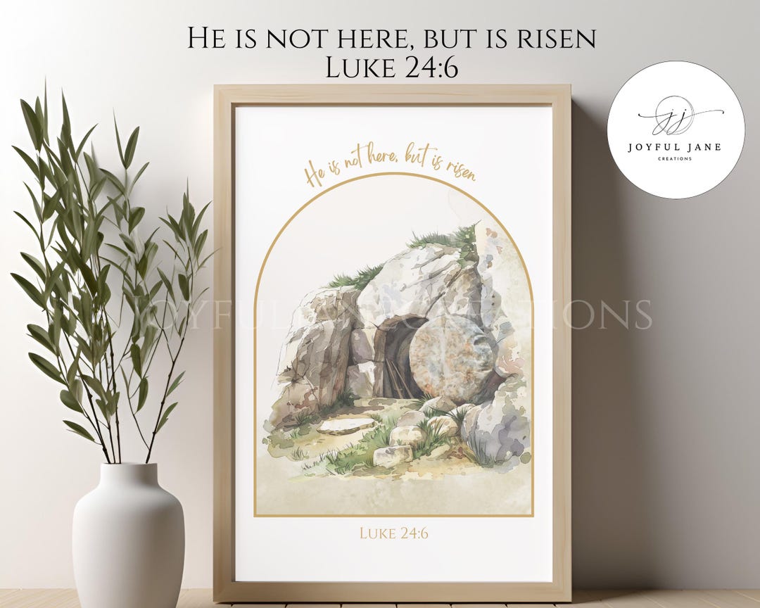 Christian Easter Holy Week Printable, Jesus Christ Victorious He is Not ...