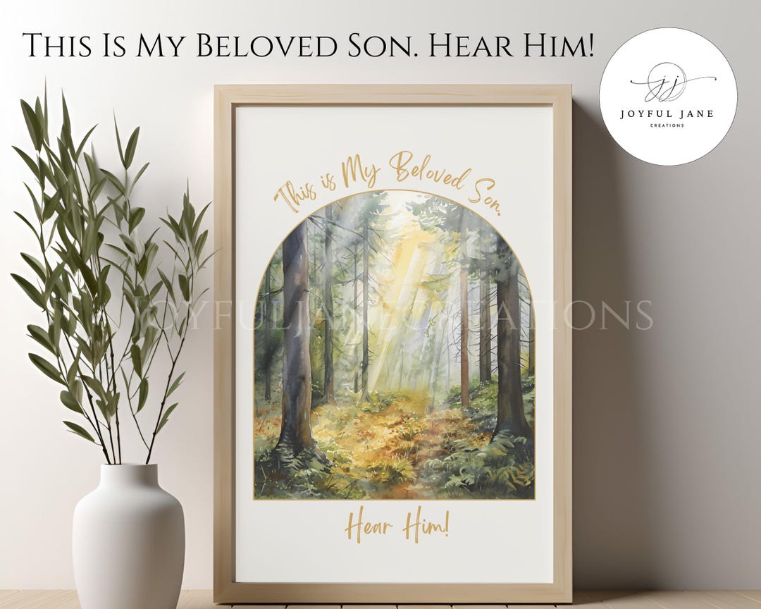 Sacred Grove First Vision Digital Artwork, "this is My Beloved Son ...