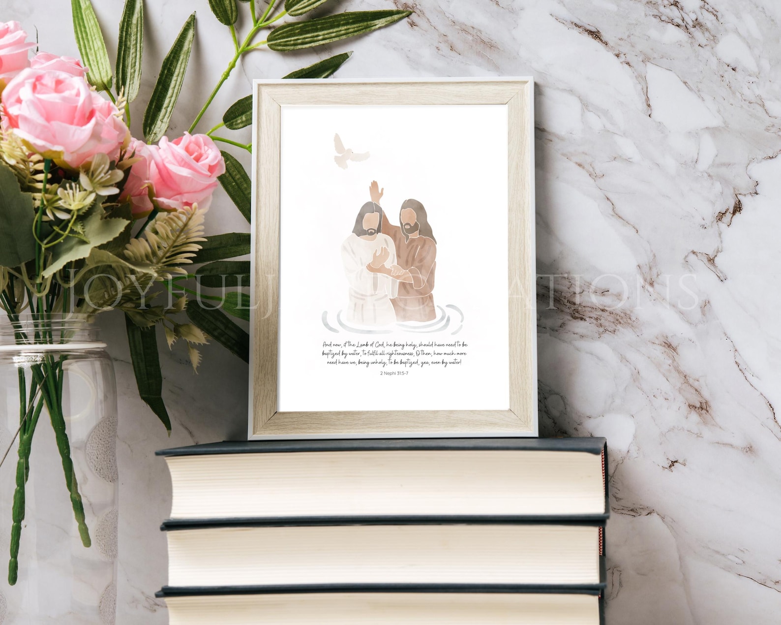 Jesus Faithful Christianity, LDS Primary Bulletin Jesus Baptism Art ...