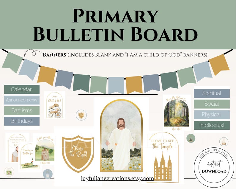 LDS Primary Bulletin Board Kit, Primary President Helps, 2025 Primary ...