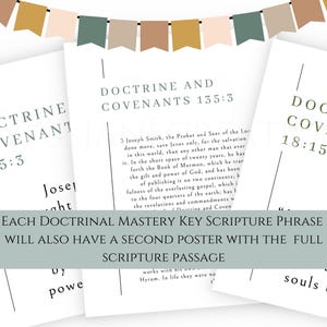 LDS Bulletin Board Kit, Seminary D&C Doctrinal Mastery Posters and Key ...