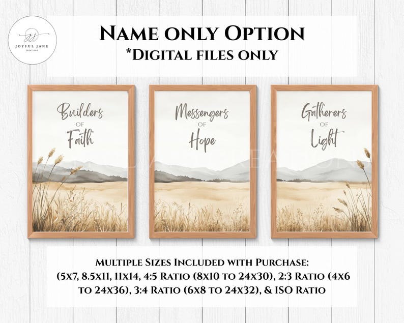 LDS Young Women Class Names Printable – Builders of Faith, Messengers ...