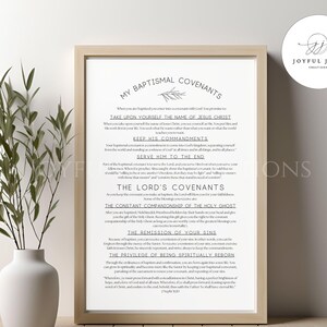 Baptism Covenants, LDS Baptism Gift Printable, LDS Boy Gift, LDS ...