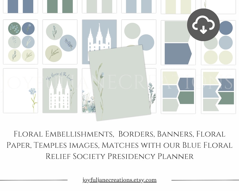 LDS Relief Society Bulletin Board, Editable Banner and Headings ...