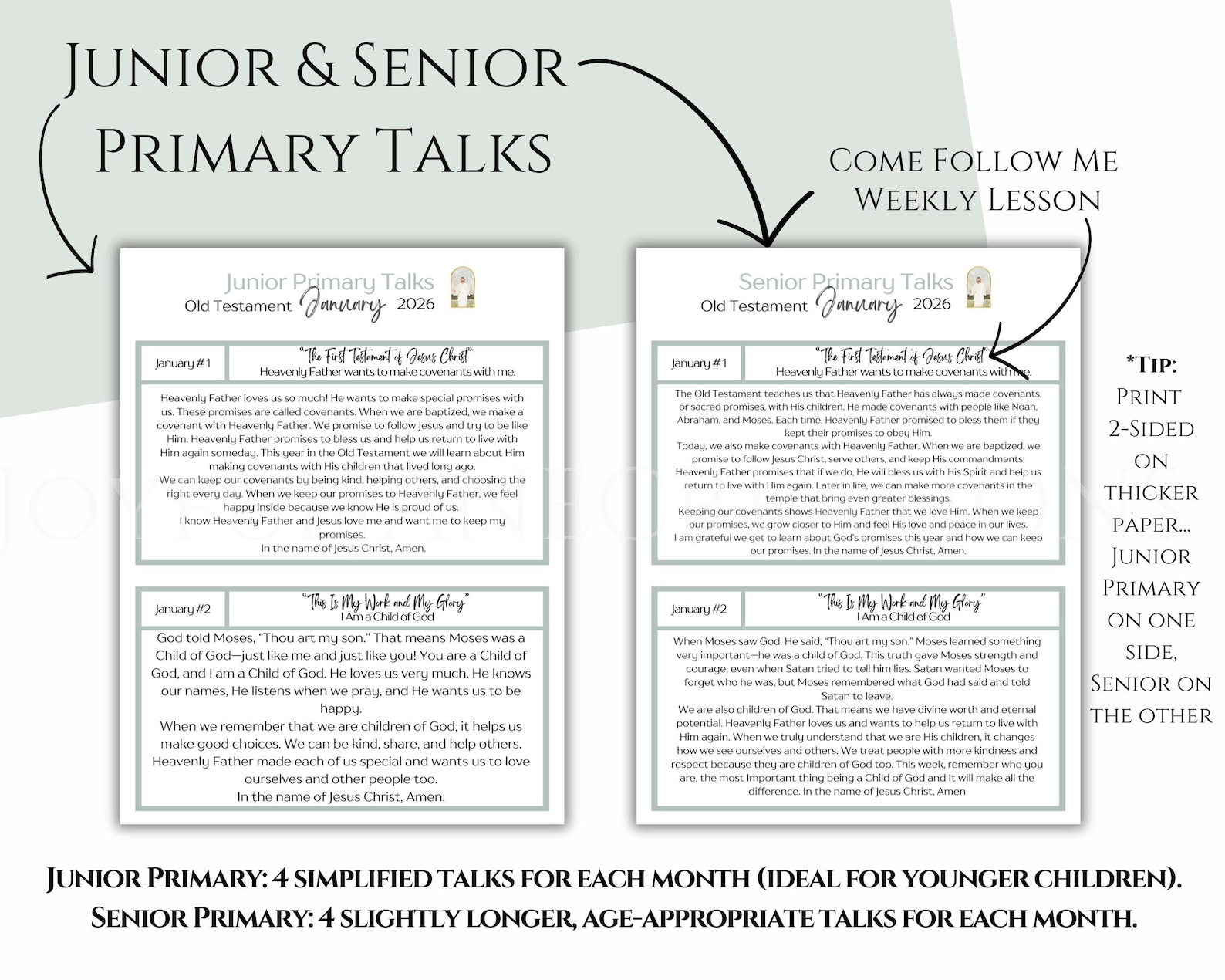 LDS Primary Talks & Scriptures, Primary President Helps, 2026 Come ...