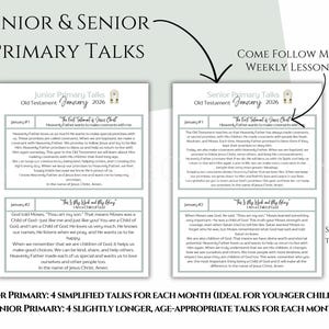 LDS Primary Talks & Scriptures, Primary President Helps, 2026 Come ...