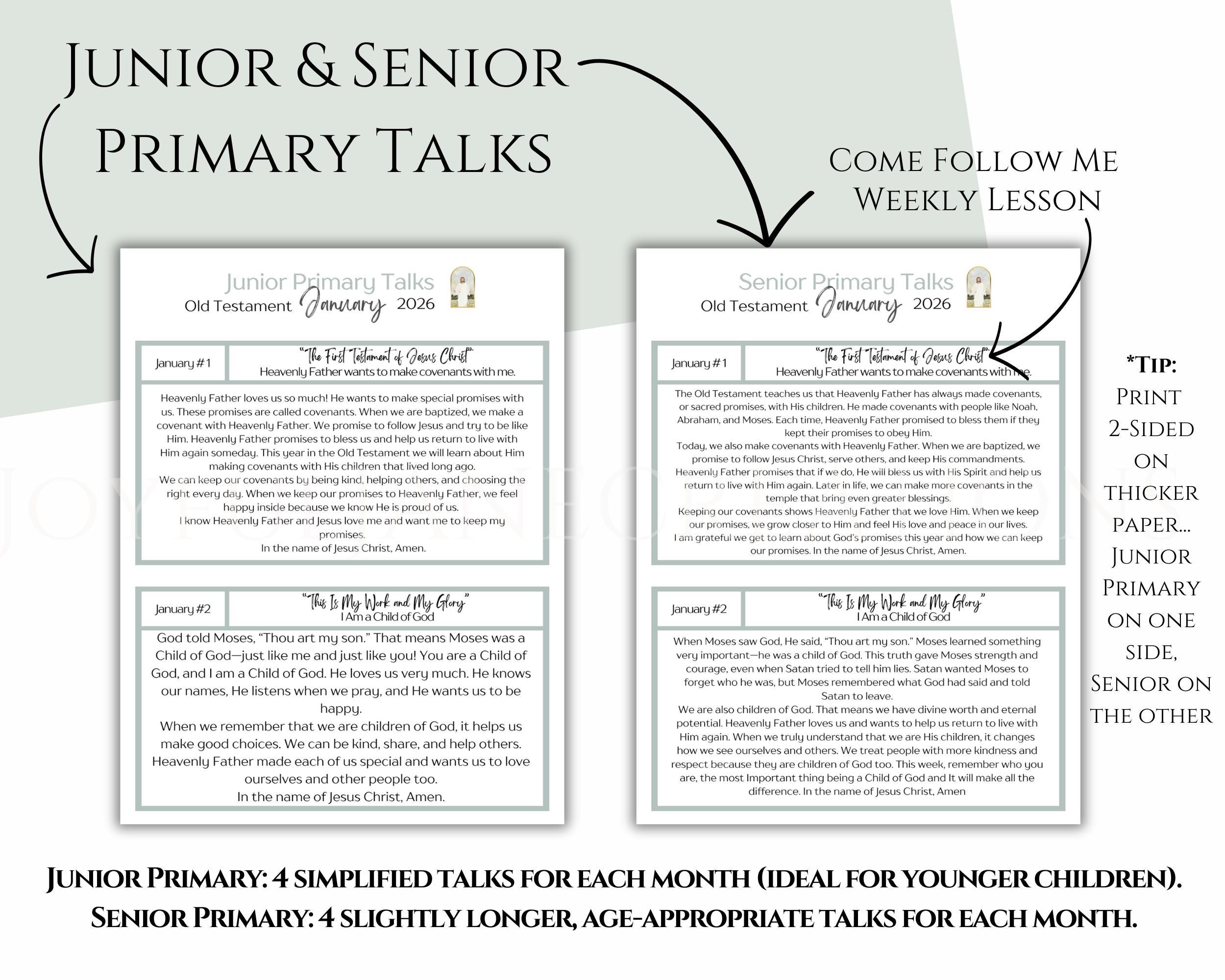 LDS Primary Talks & Scriptures, Primary President Helps, 2026 Come ...