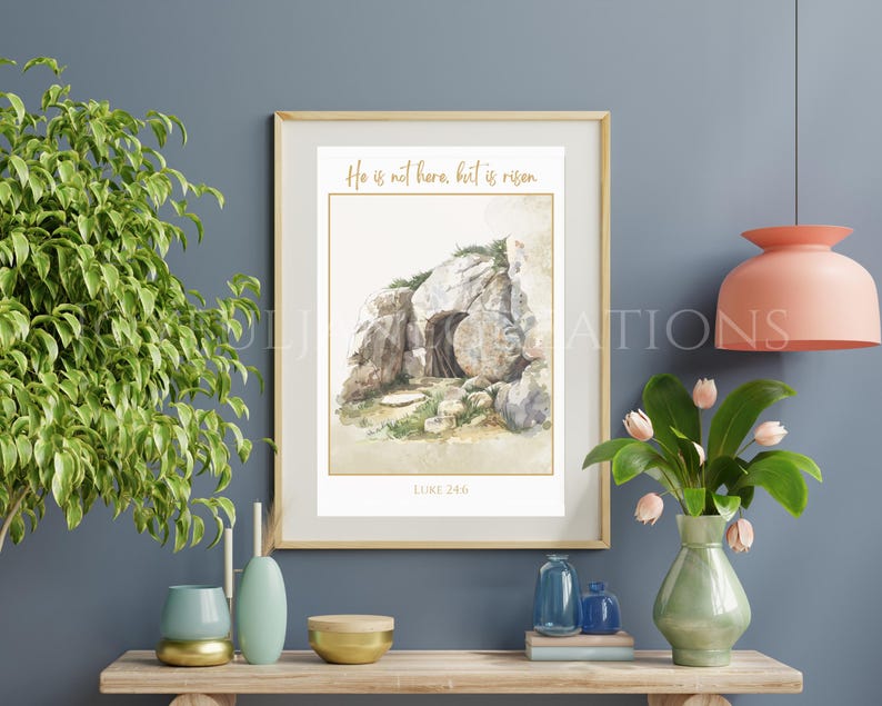 Christian Easter Holy Week Printable, Jesus Christ Victorious He is Not ...