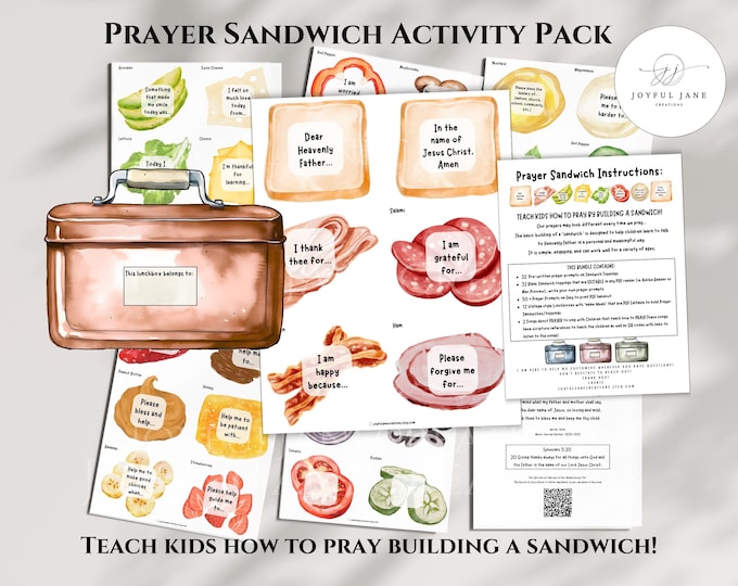 Kids Smores Prayer Sandwich Printable Craft-christian Sunday School ...