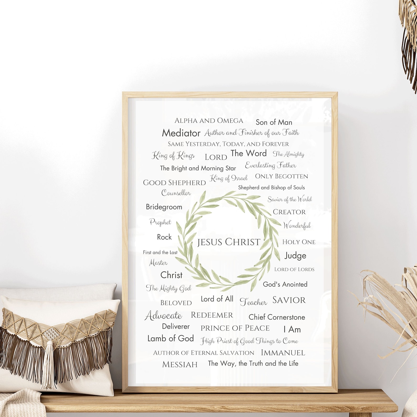 Names of Christ Printable, Christian Gift, Instant Download, Christmas ...
