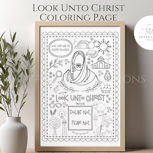 LDS Youth Theme 2025, Young Women Coloring Page Digital, Look Unto ...