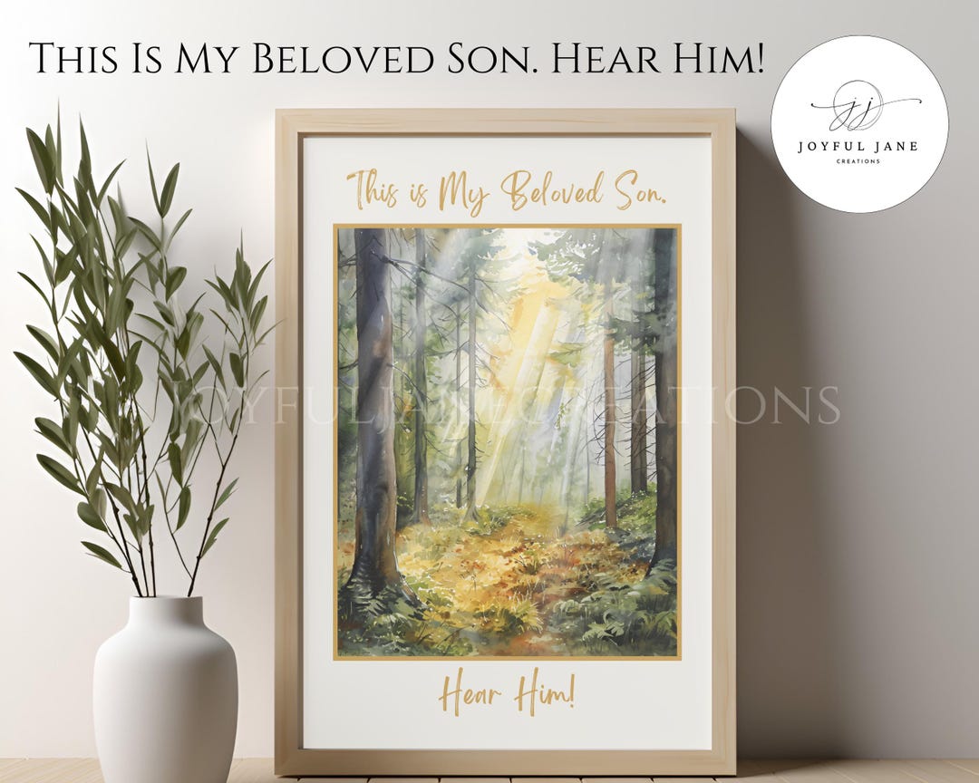 Sacred Grove First Vision Digital Artwork, "this is My Beloved Son ...