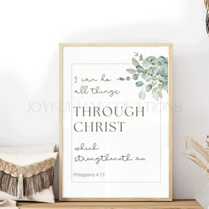 Bible Scripture Art Philippians 4:13 "i Can Do All Things Through ...