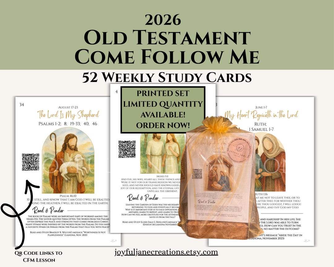 2026 Come Follow Me Old Testament Cards | LDS Scripture Study Cards ...