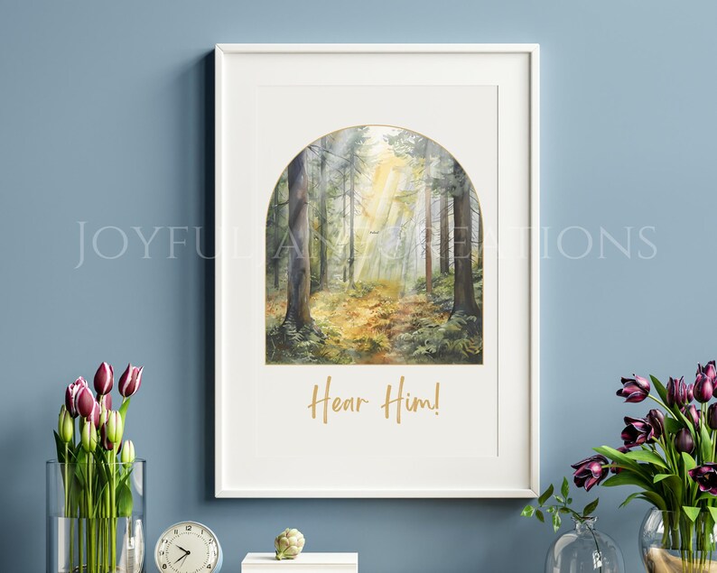Sacred Grove First Vision Digital Artwork, "this is My Beloved Son ...