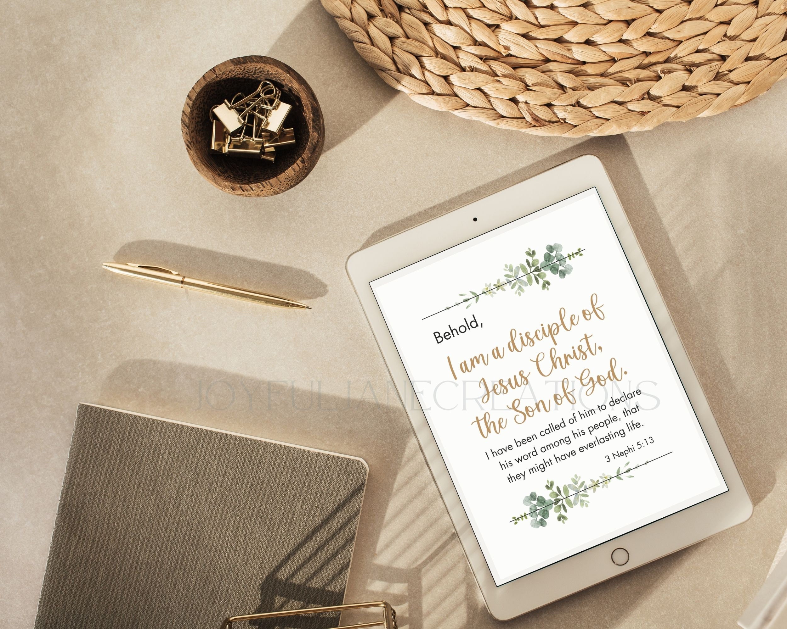 Book of Mormon Scripture Art 3 Nephi 5:13 I Am a Disciple of Jesus ...