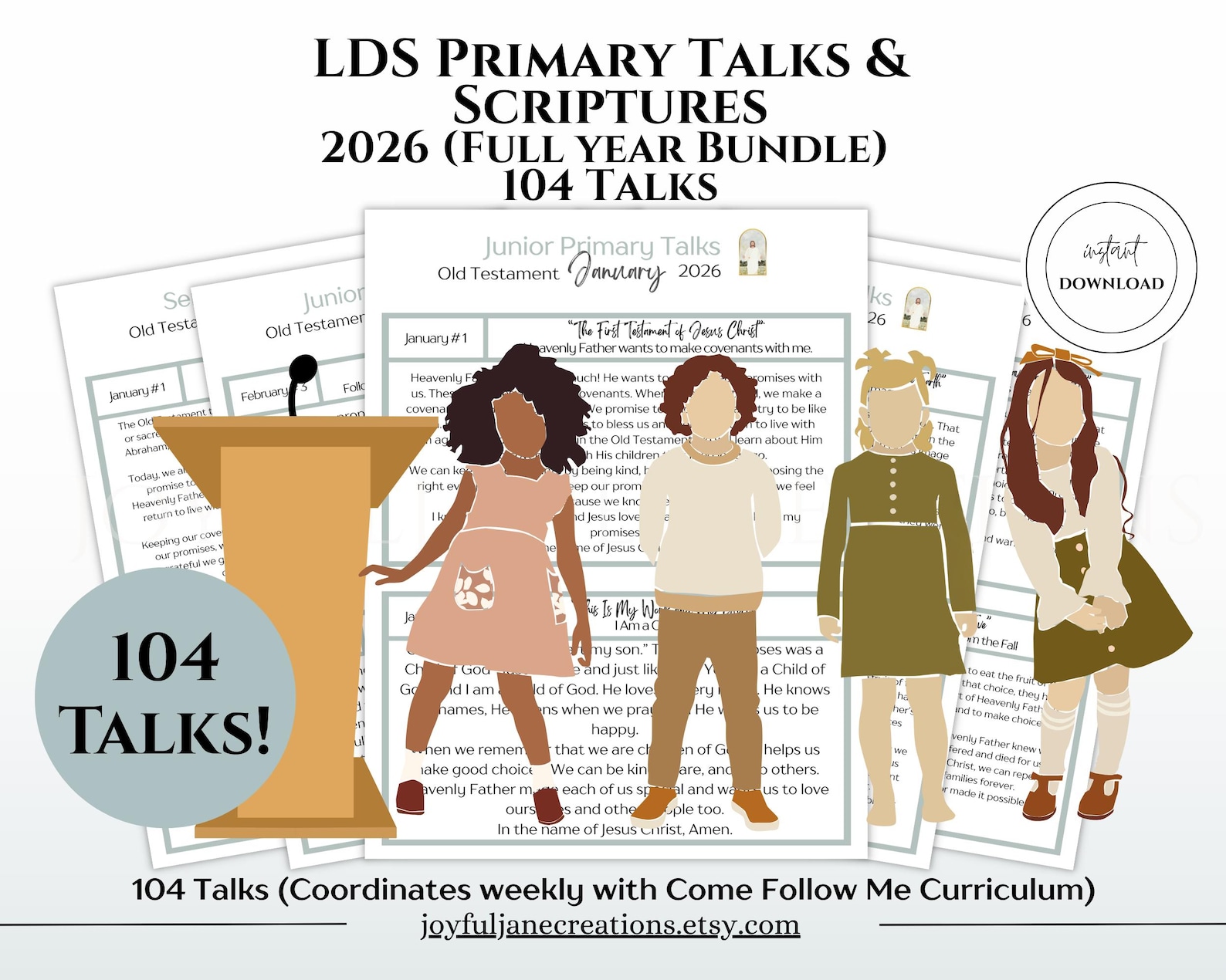 LDS Primary Talks & Scriptures, Primary President Helps, 2026 Come ...