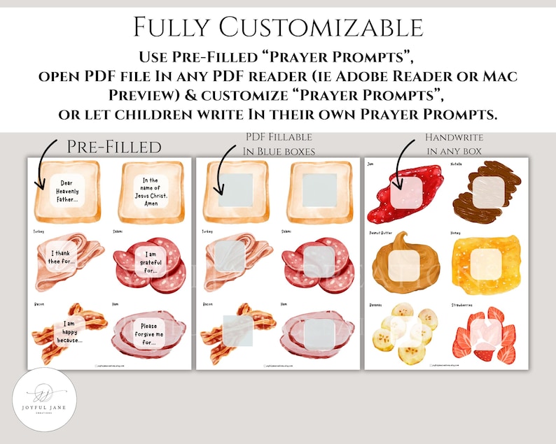 Prayer Lesson Sunday School Prayer Craft Activity, Kids Prayer Sandwich ...