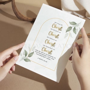 Book of Mormon Scripture Art come Follow Me 2 Nephi 25:26 We Talk of ...