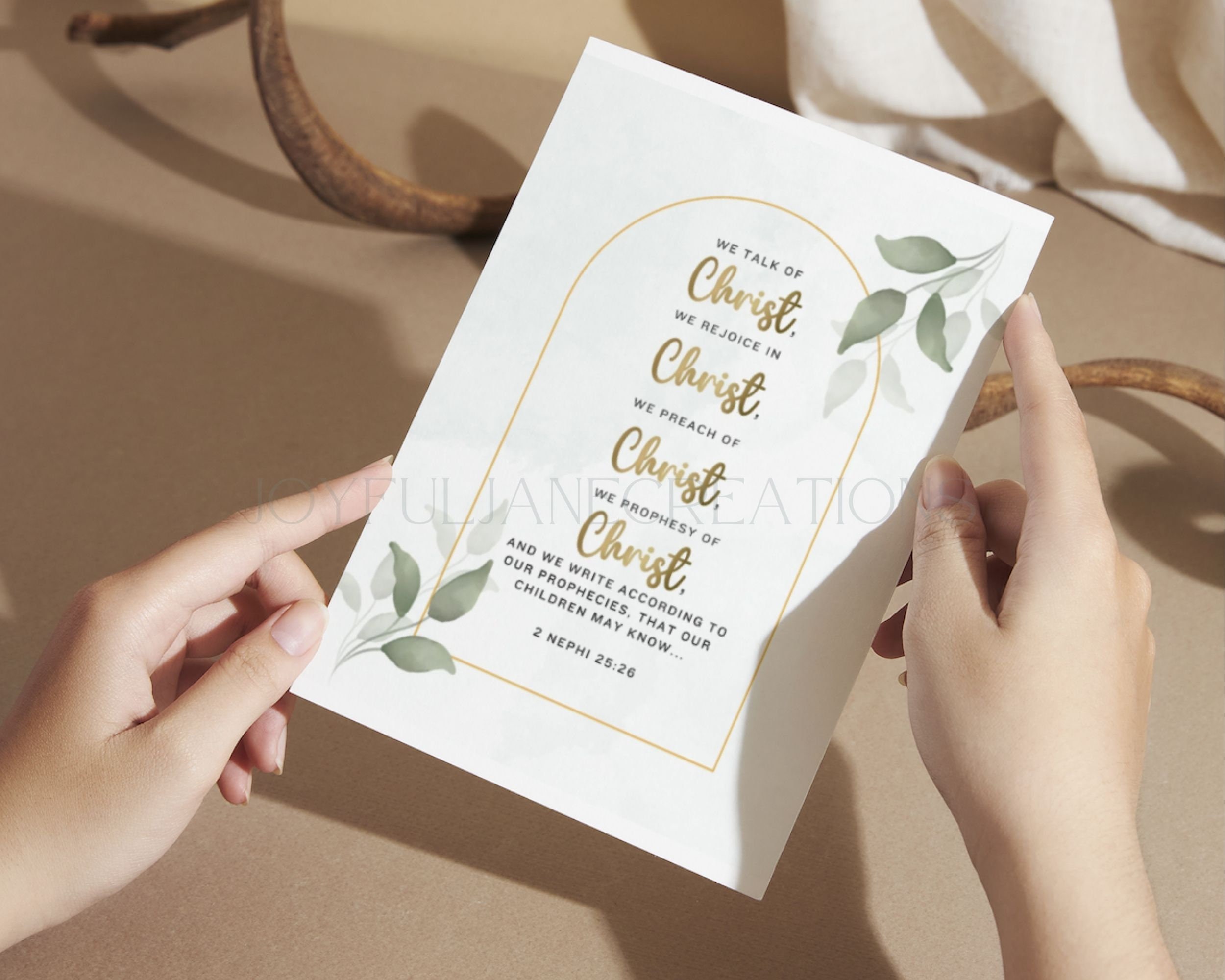 Book of Mormon Scripture Art come Follow Me 2 Nephi 25:26 We Talk of ...