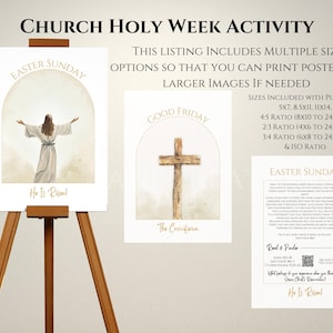 LDS Holy Week Study Cards, Easter Story Printables, Holy Week Countdown ...