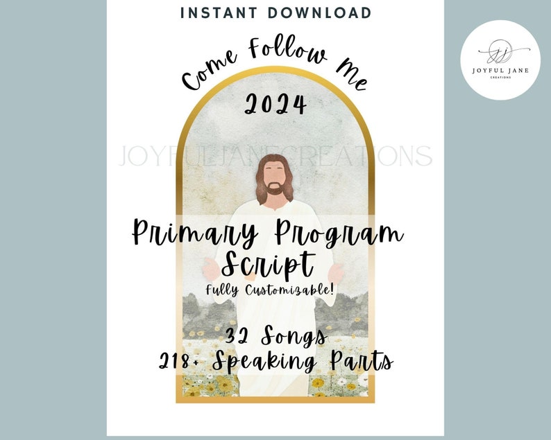 LDS Primary Program Script Completely Customizable 2024 Book of Mormon ...