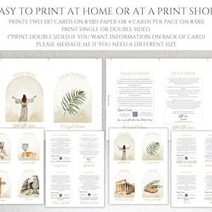 LDS Holy Week Study Cards, Easter Story Printables, Holy Week Countdown ...