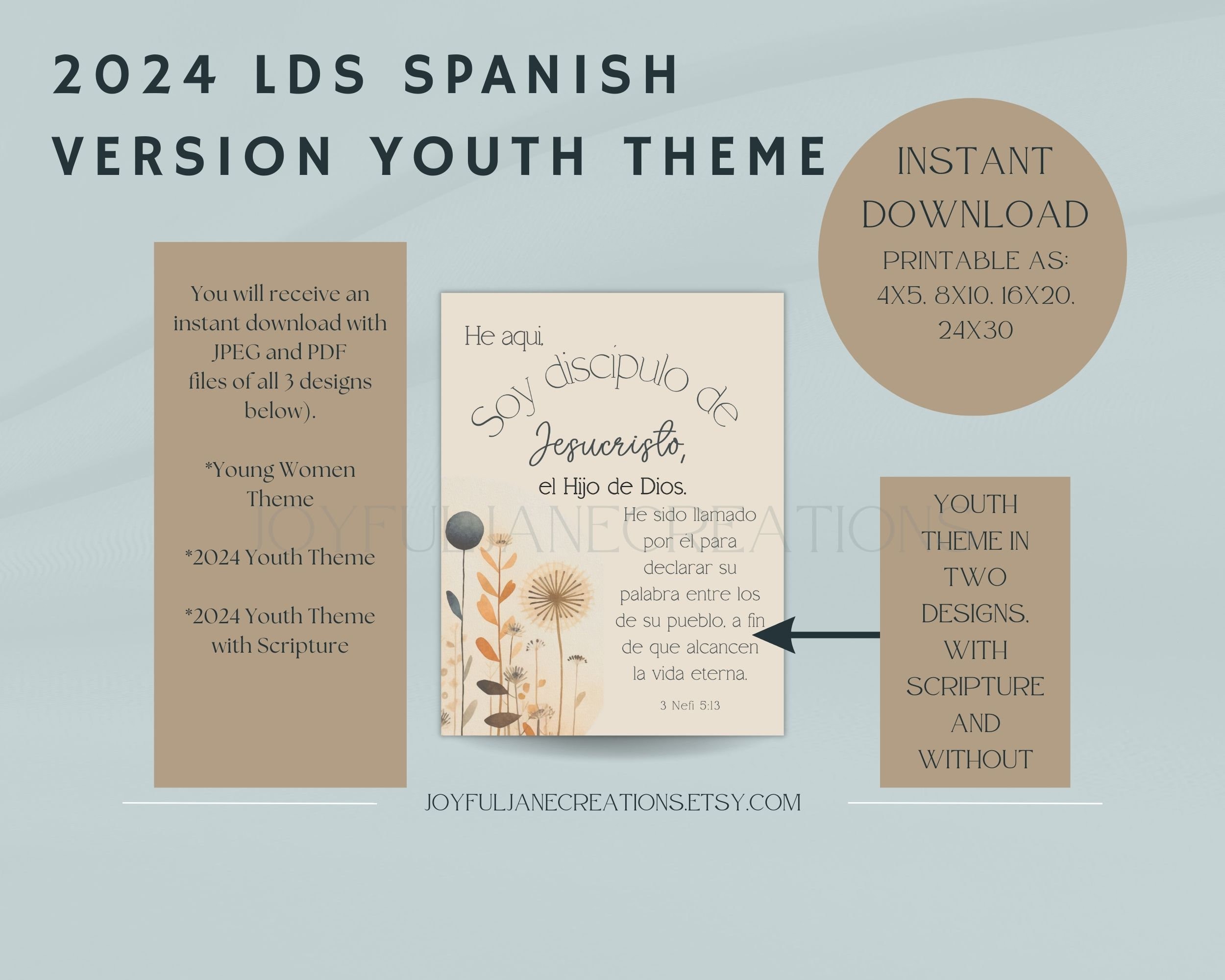 Spanish LDS Youth Theme 2024, I Am a Disciple of Jesus Christ, Spanish ...