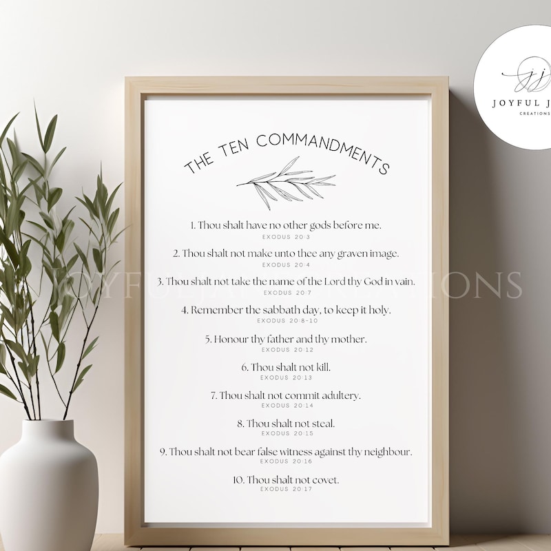Ten Commandments Poster - Etsy